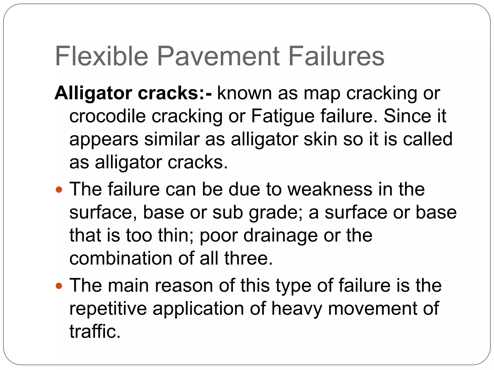 Pavement failures and maintenance | PPTX