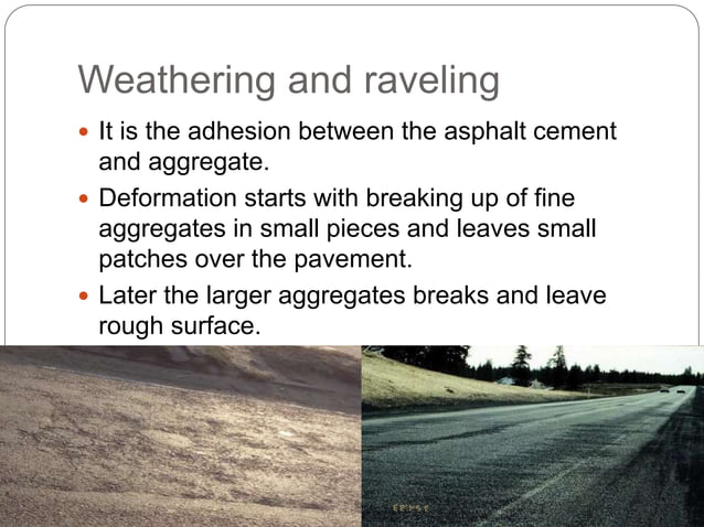 Pavement failures and maintenance | PPTX | Geology | Science