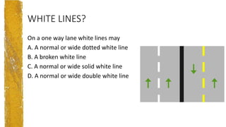 Pavement marking and signs chapter 9 | PPTX
