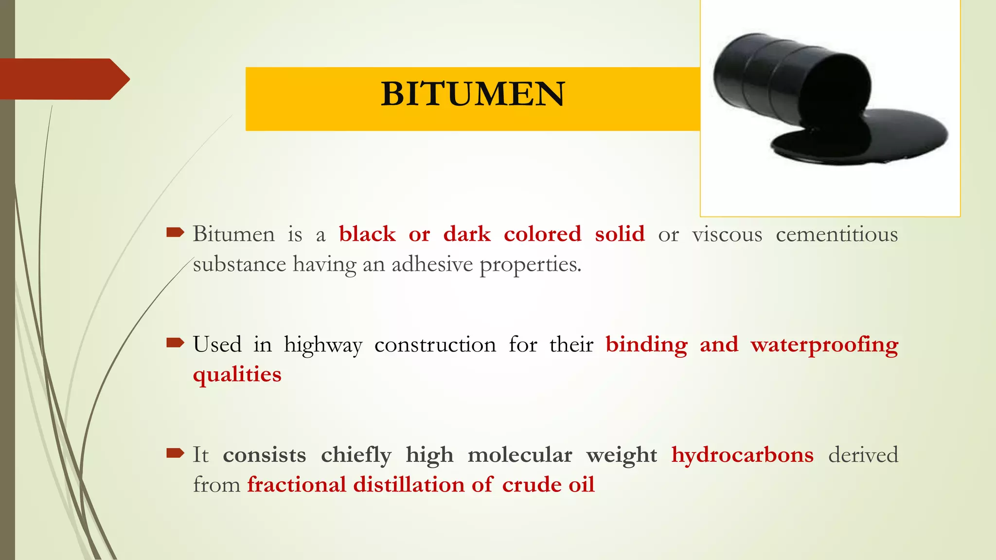 pavement materials.pptx | Chemistry | Science
