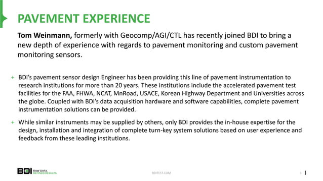 Pavement Monitoring Webinar (1).pptx | Geology | Science