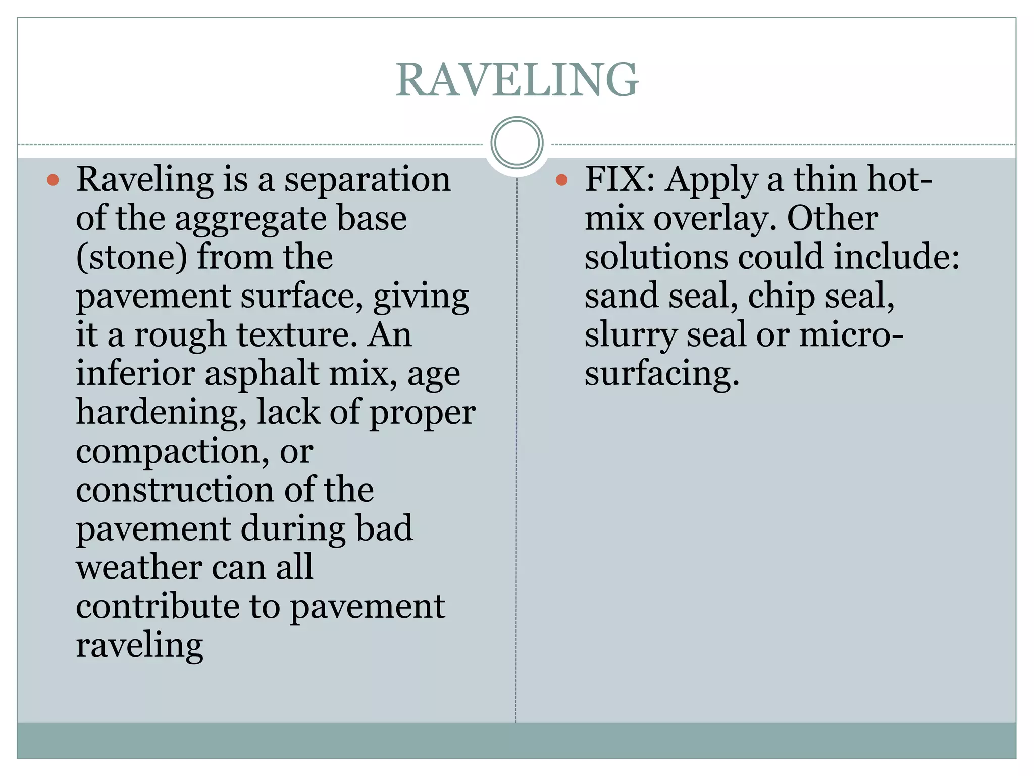 Pavement problems | PPTX
