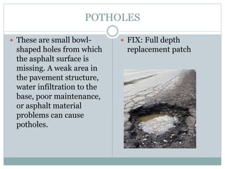 Pavement problems | PPTX