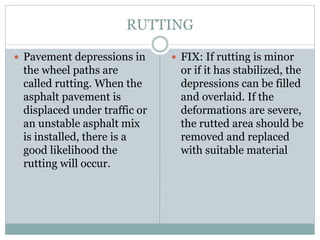 Pavement problems | PPTX