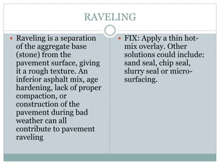 Pavement problems | PPTX