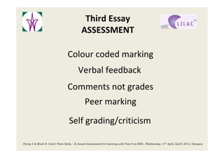 Pavey & Monk - Catch them early – information literacy based assessment ...
