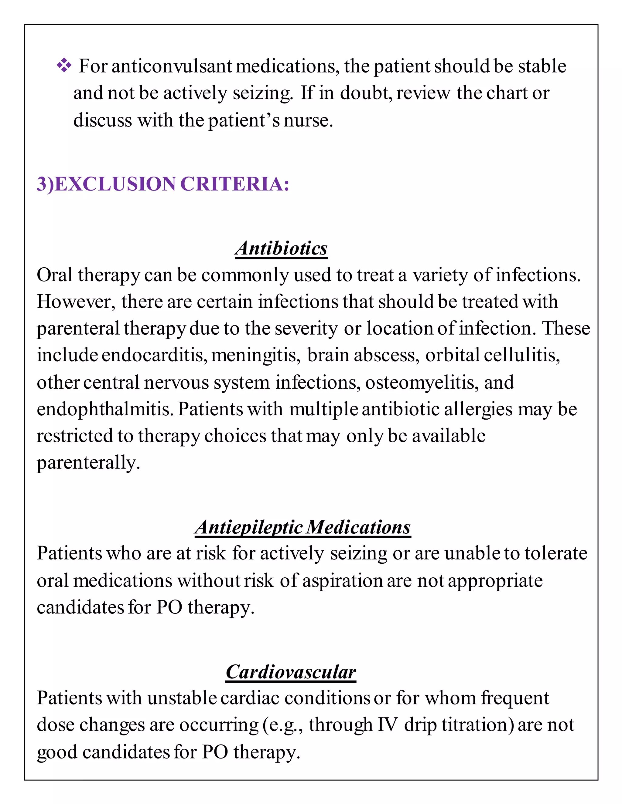 conversion from INTRAVENOUS TO ORAL DOSING----- design of dosage regimen | DOCX