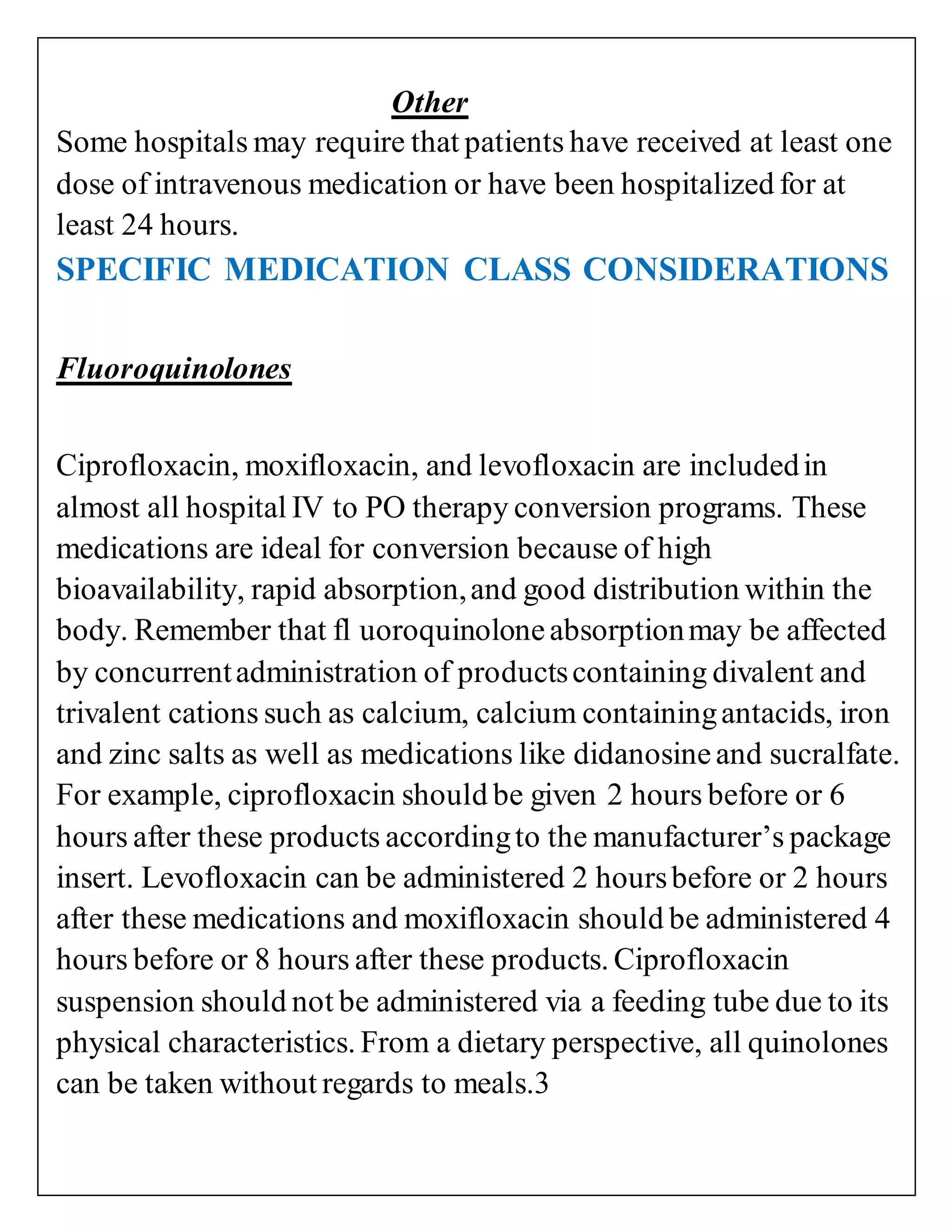 conversion from INTRAVENOUS TO ORAL DOSING----- design of dosage regimen | DOCX