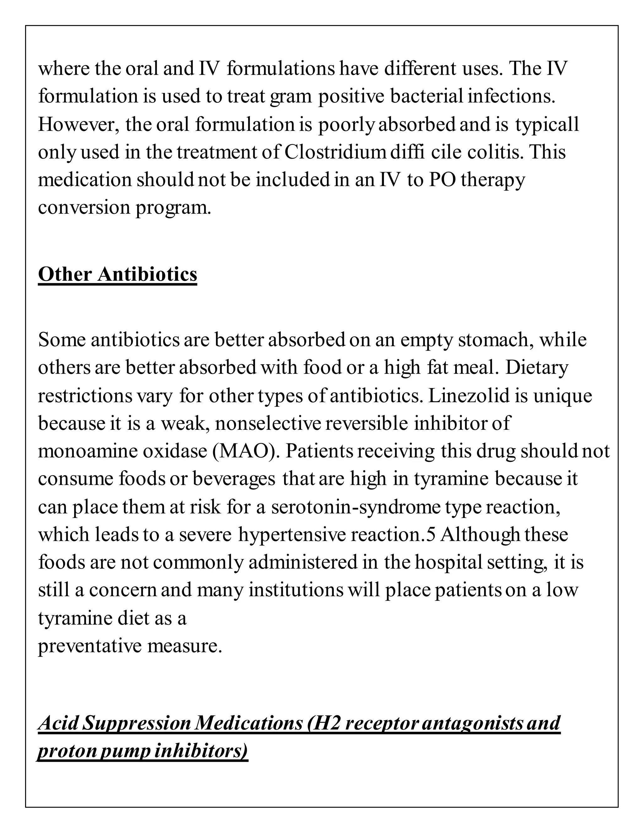 conversion from INTRAVENOUS TO ORAL DOSING----- design of dosage ...