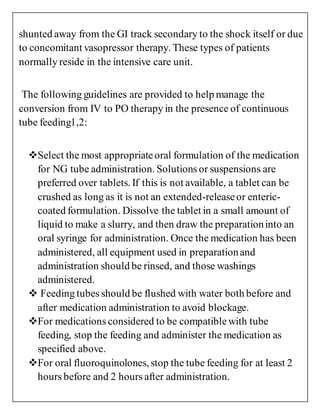 conversion from INTRAVENOUS TO ORAL DOSING----- design of dosage regimen | DOCX