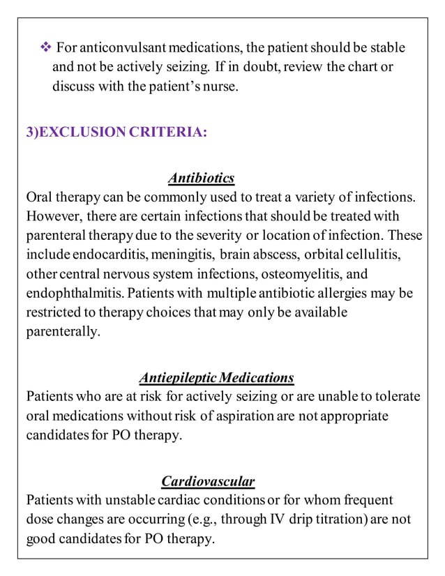 conversion from INTRAVENOUS TO ORAL DOSING----- design of dosage ...