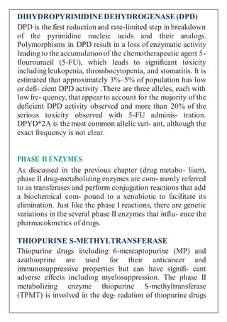Genetic polymorphism in drug transport and drug targets. | DOCX