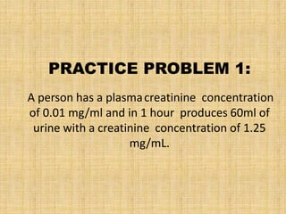 Mesurement of GFR and creatinine clearence | PPTX | Blood Disorders ...