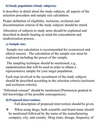 protocol writing in clinical research | PDF