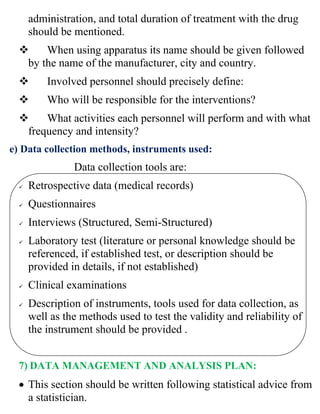 protocol writing in clinical research | PDF