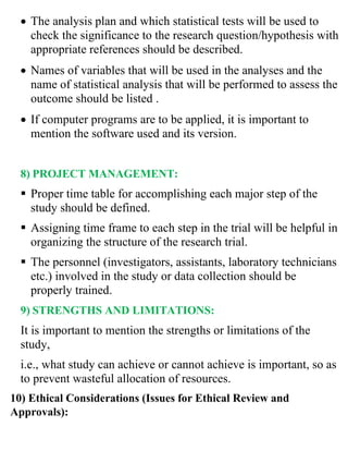 protocol writing in clinical research | PDF