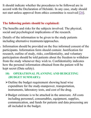 protocol writing in clinical research | PDF