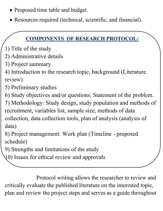 protocol writing in clinical research | PDF | Chemistry | Science