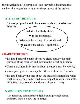 protocol writing in clinical research | PDF