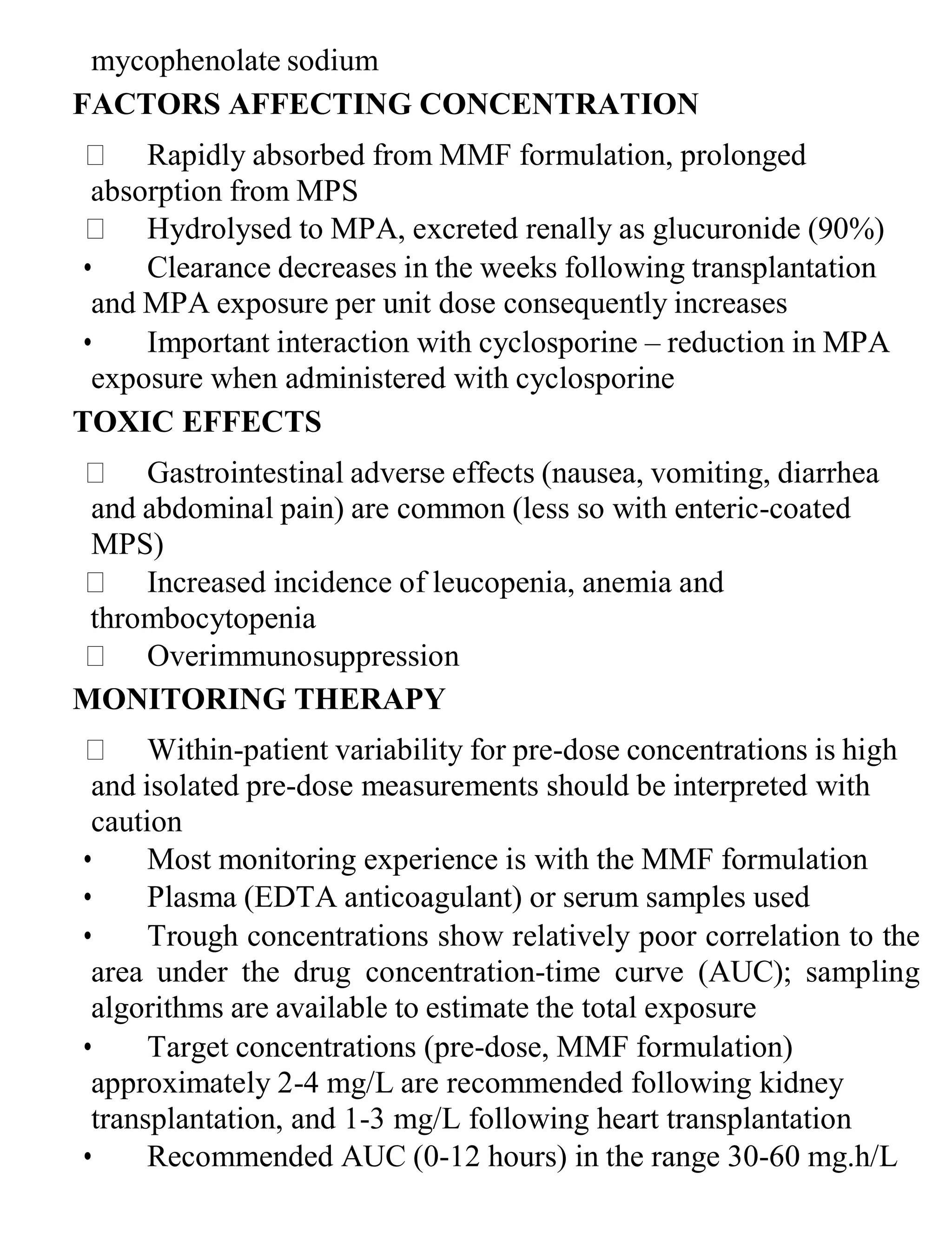 Therapeutic drug monitoring for immunosuppressive agents ( organ transplants) | PDF