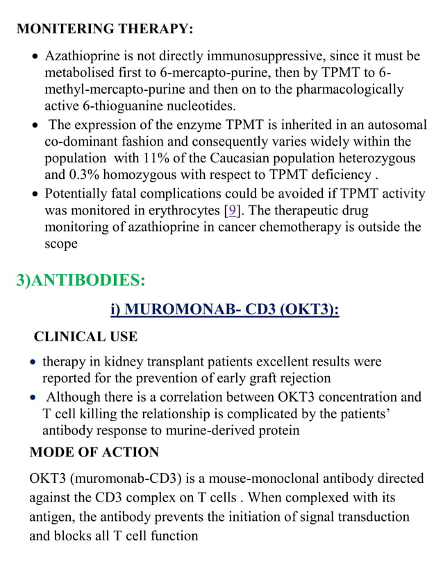Therapeutic drug monitoring for immunosuppressive agents ( organ transplants) | PDF | Endocrine ...