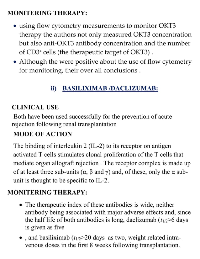 Therapeutic drug monitoring for immunosuppressive agents ( organ transplants) | PDF | Endocrine ...