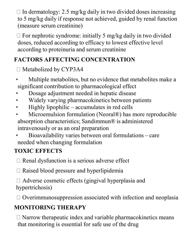 Therapeutic drug monitoring for immunosuppressive agents ( organ transplants) | PDF | Endocrine ...