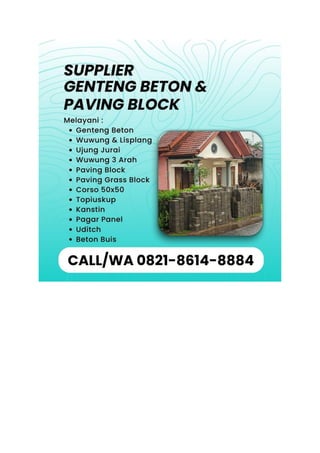 Jalan Lebih Rapi dan Awet dengan Paving Block Premium | PDF