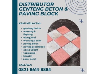 Paving 20x20 Berkualitas, Solusi Estetika untuk Area Eksterior | PPT