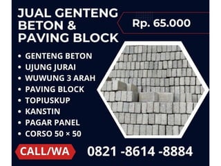 Paving Block Beton Berkualitas, Solusi Konstruksi Kuat | PDF