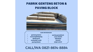 Paving Block Garasi Investasi Cerdas untuk Penampilan dan Kekuatan | PDF