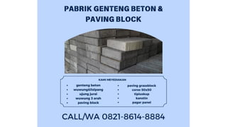 Paving Block Garasi Pilihan Sempurna untuk Penataan yang Bersih | PDF