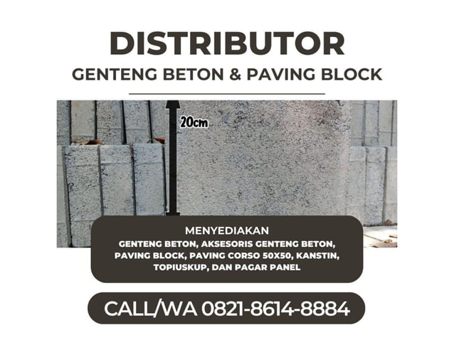 Paving Block Warna Merah Pengiriman ke Bantur | PDF