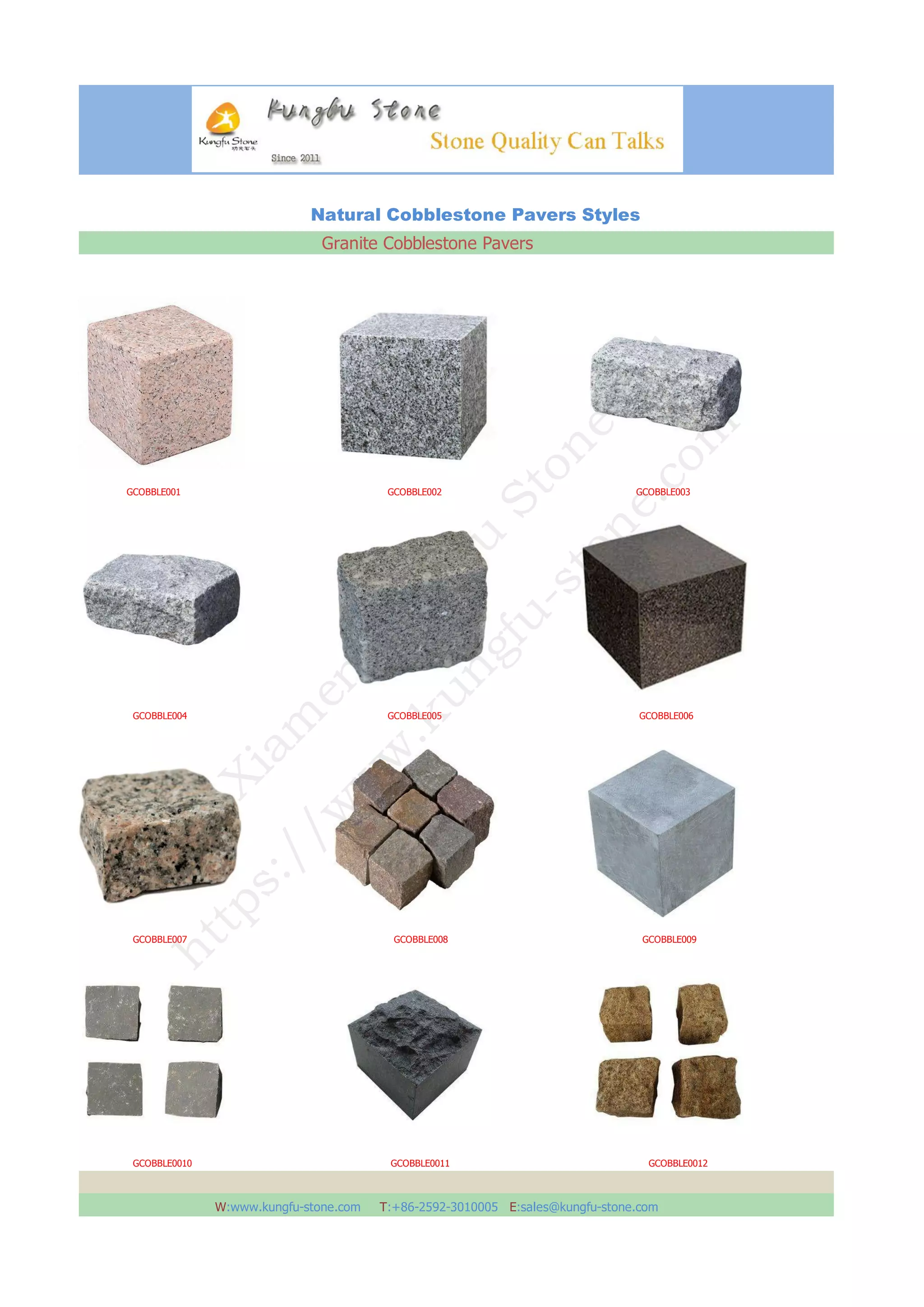 Paving cobblestone catalog | PDF