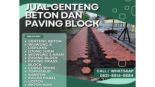 Paving Block Jalan Berkualitas dengan Harga Terjangkau | PDF