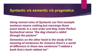 A comparative analysis of Syntactic ,semantic And behavioral Accounting theory | PPTX