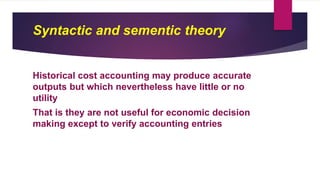 A comparative analysis of Syntactic ,semantic And behavioral Accounting theory | PPTX