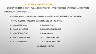 GENERAL MICROBIOLOGY AND MICROBIOAL DIVERSITY- ALGAE | PPT