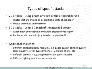 [DSC Europe 22] Face Spoofing Detection: Theory and Practice - Pavle ...