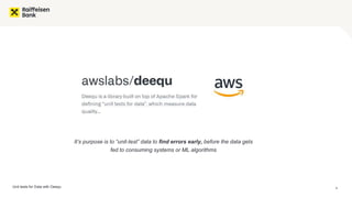 [DSC Europe 23] Pavle Tabandzelic - “Unit tests for Data” with Deequ | PPT