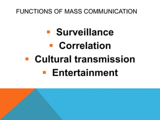 Chapter 1 - Mass Communication and Its Digital Transformation | PPTX