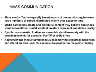 Examples Of Mass Communication