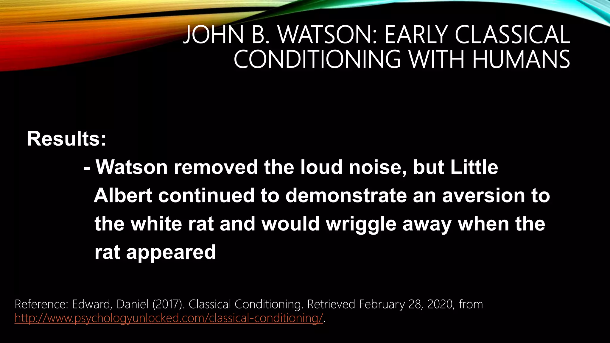 CLASSICAL CONDITIONING (PAVLOV/WATSON) | PPTX
