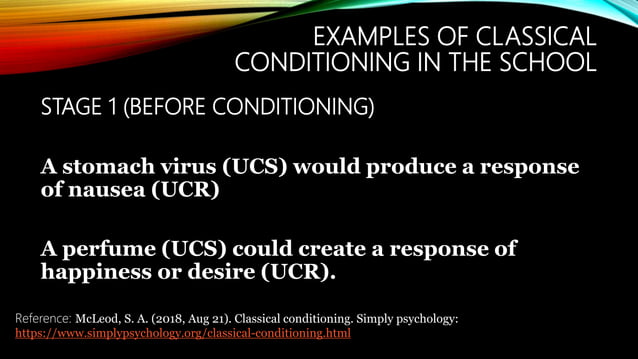 CLASSICAL CONDITIONING (PAVLOV/WATSON) | PPT