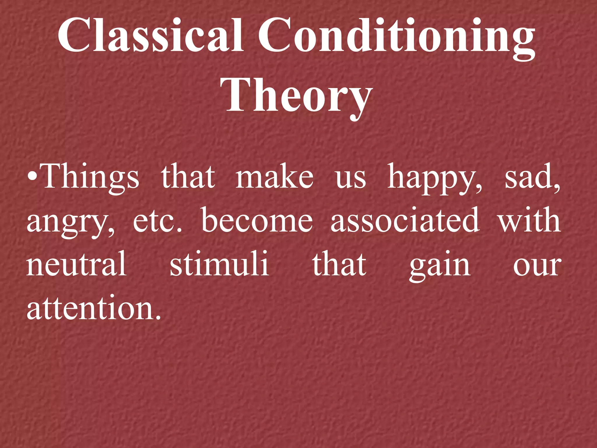 Pavlov Classical Conditioning Pdf