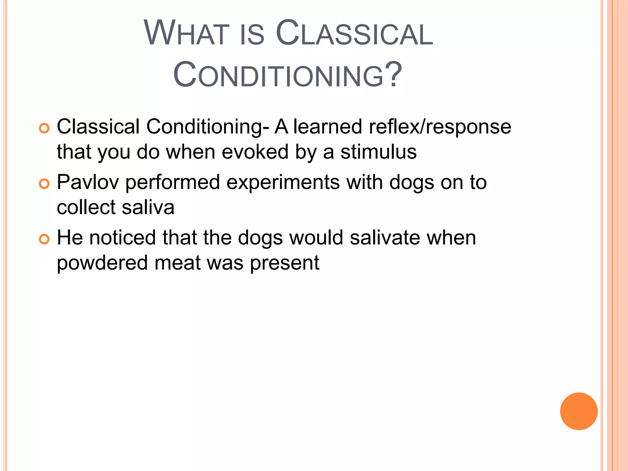 Pavlov’s Classical Conditioning | PPTX