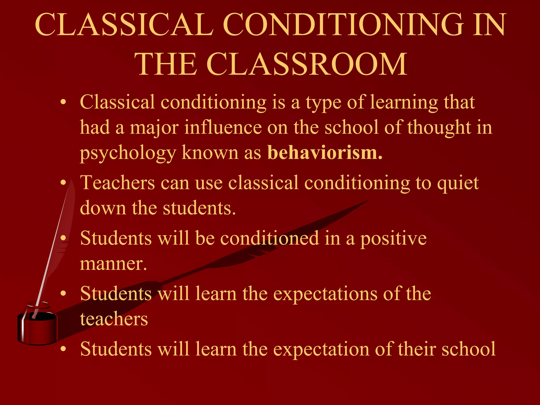 PAVLOV’S CLASSICAL CONDITIONING .pptx