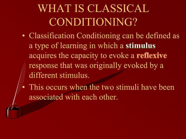 PAVLOV’S CLASSICAL CONDITIONING .pptx