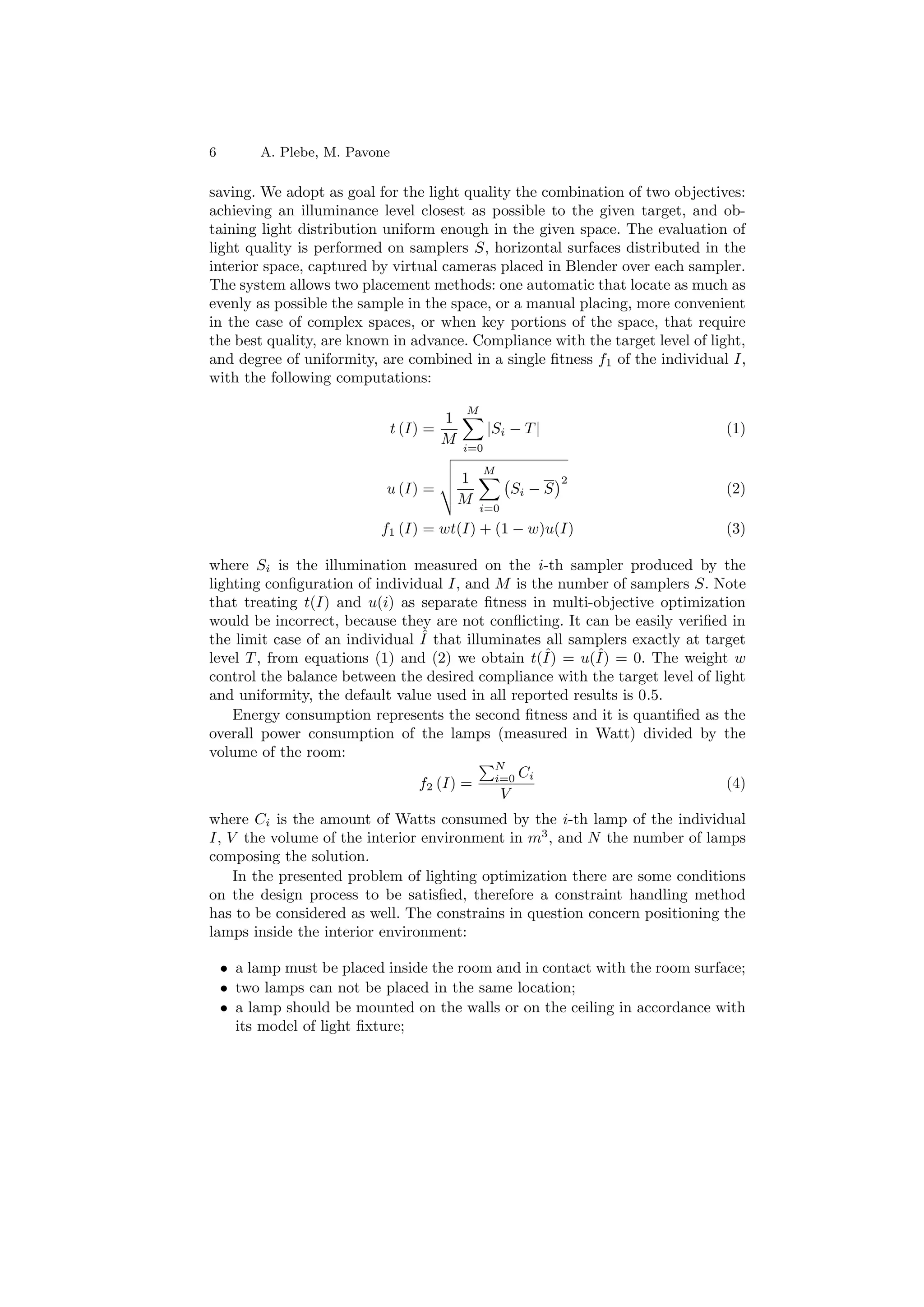 Multi Objective Genetic Algorithm For Interior Lighting Design Pdf