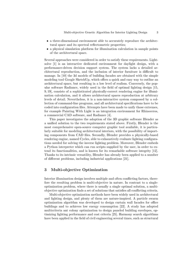 Multi-objective Genetic Algorithm for Interior Lighting Design | PDF ...